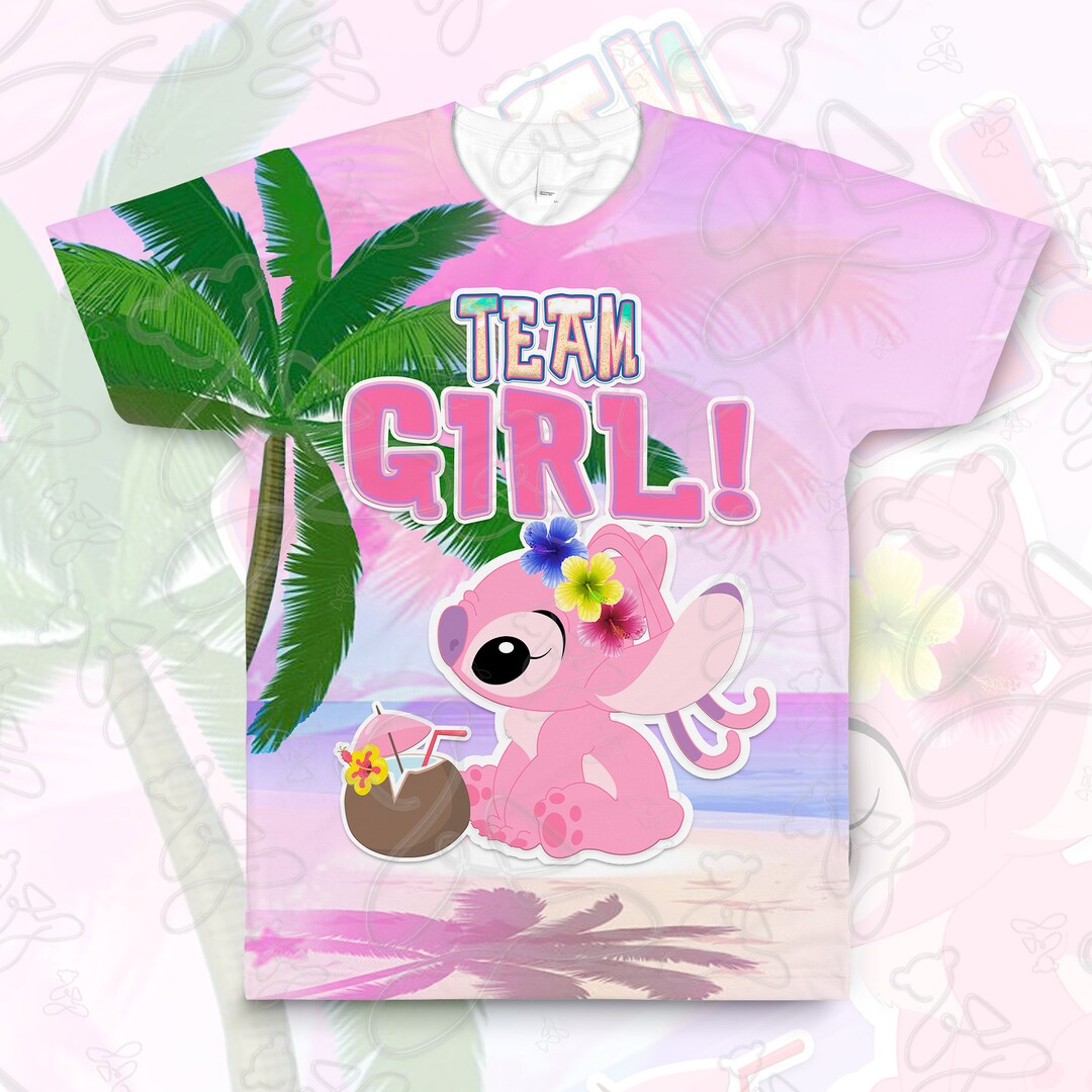 Stitch Gender Reveal Shirt Stitch Team Girl Team Boy 3D - Etsy