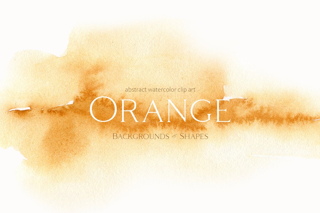 Watercolor Orange Backgrounds, Watercolor Orange Shapes, Logo PNG ...