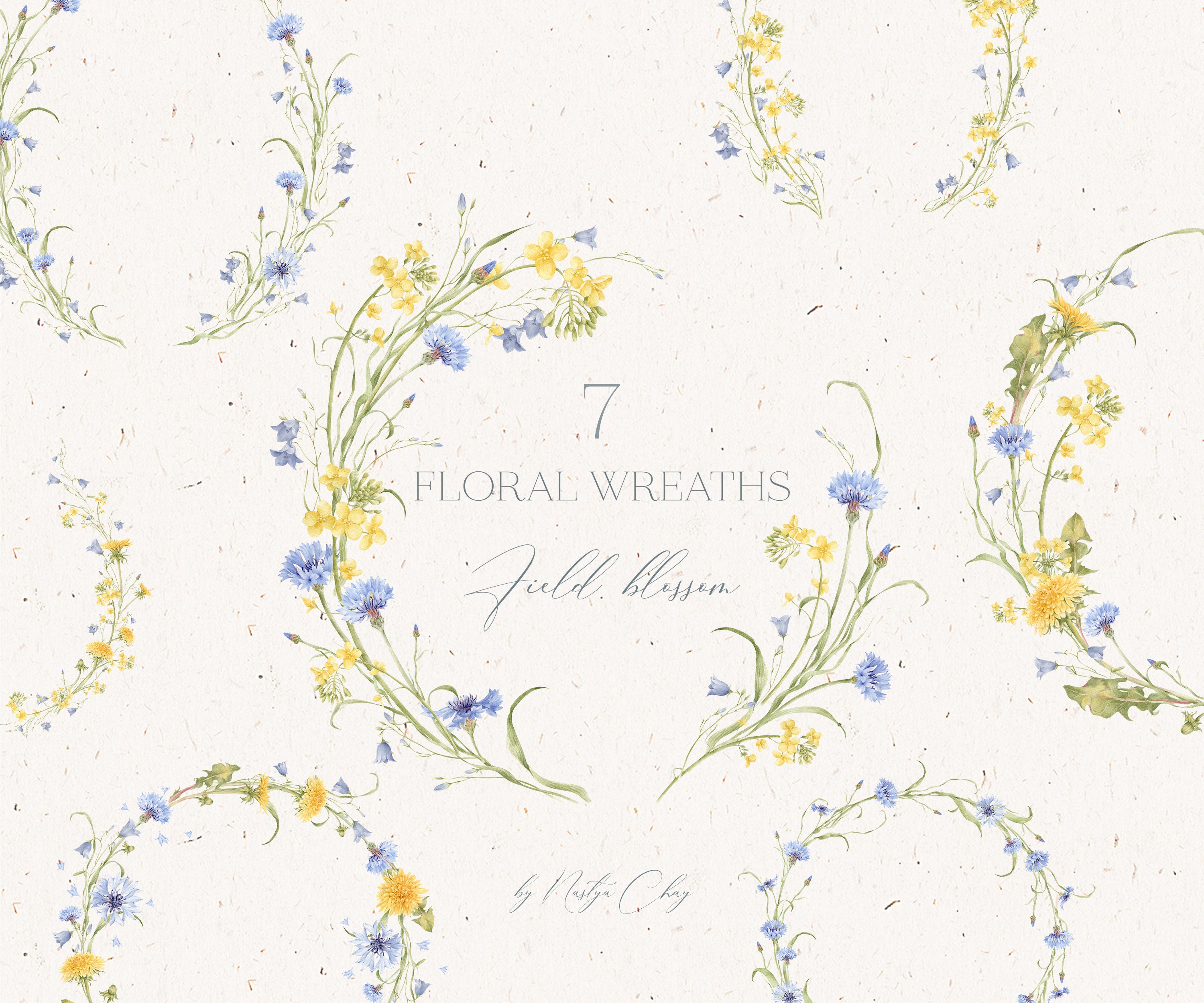 Dzikie Kwiaty Clipart, Akwarela Dzikie Kwiaty, Kwiatowe Clipart, Gotowe ...