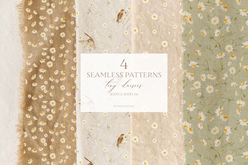 Watercolor Floral Patterns, Watercolor Tiny Daisies, Flowers Daisies ...