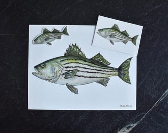 Bass Watercolor Painting - Etsy