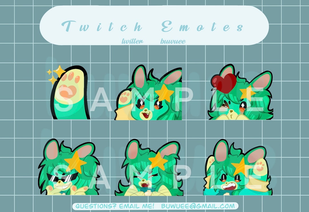 Cute Digital Custom Twitch Emotes, Gaming Emotes, Chat Emotes, Stream ...