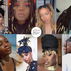 Goddess Hair Beads— Gold Silver Braid Locs Accessories Hair Jewelry - Etsy