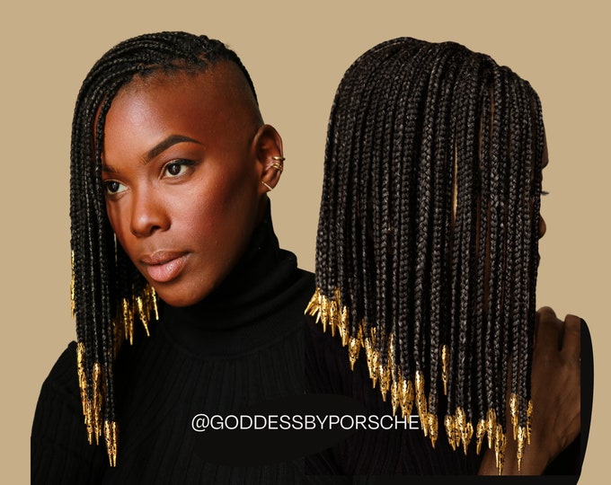 Set of 8 Gold Brass Loc Tubes, 6mm Hole, Sister Locs, Microlocs, Loc ...