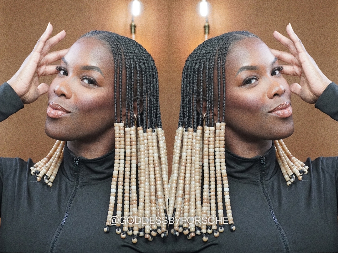 White Bone-look Hair Beads | Acrylic Braid Beads (9mm, 4mm Hole) - Etsy