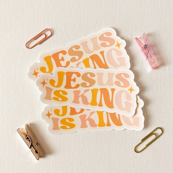 Jesus is King Sticker - Etsy
