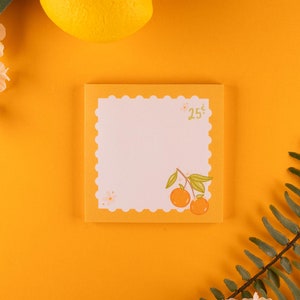 orange fruit sticky notes
