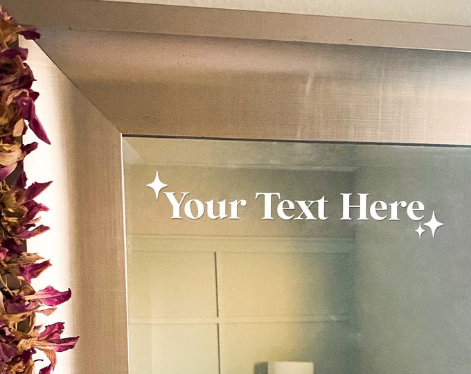 CUSTOM Mirror Decal, Affirmation Decal, Positive Words, Vinyl Decal ...