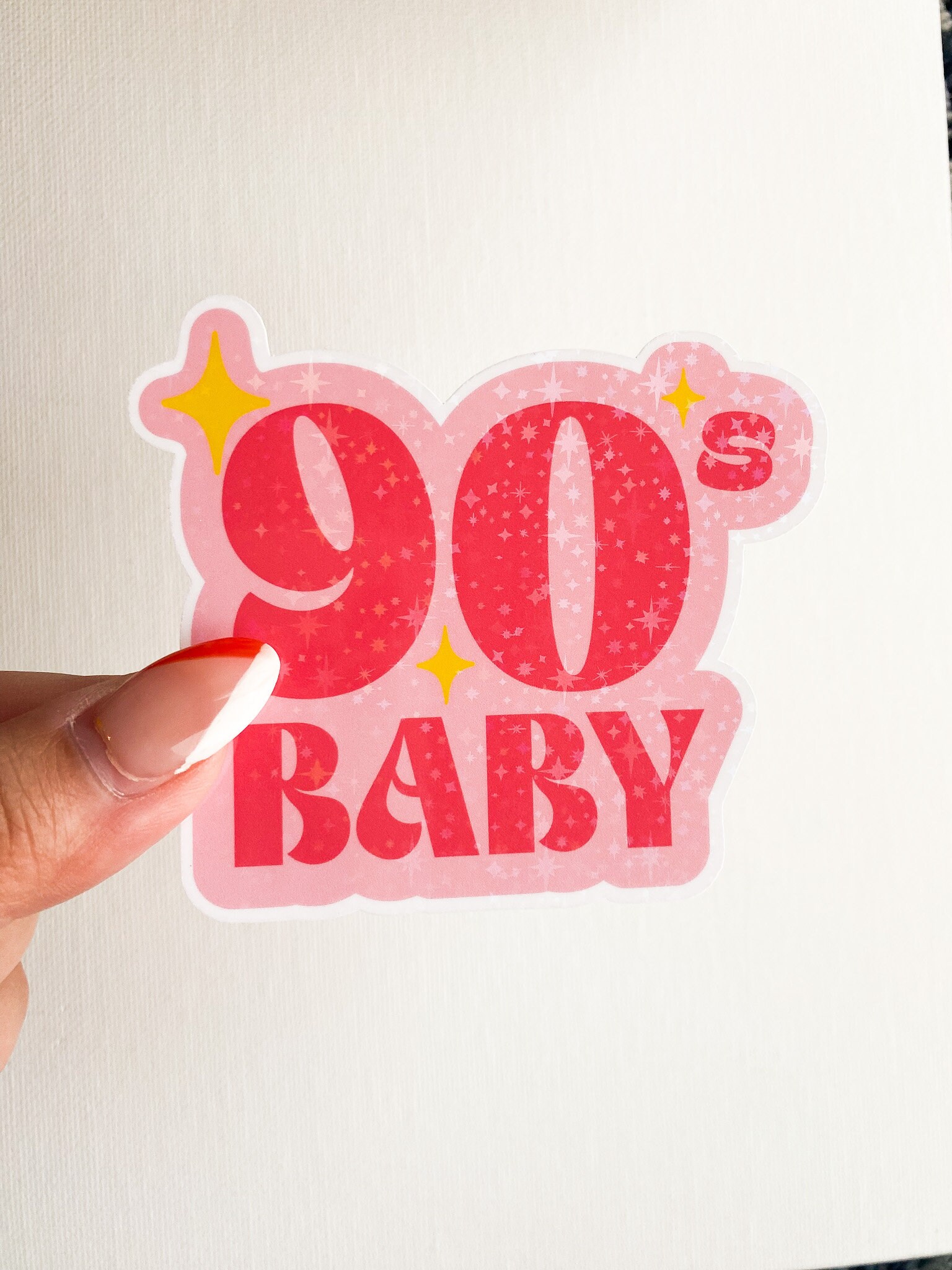 90's Baby Sticker Retro Sticker Holographic Sticker - Etsy