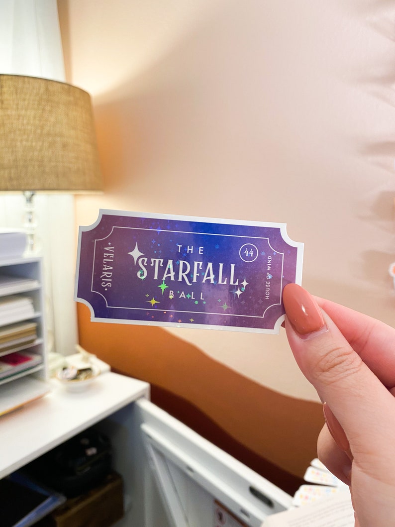 GLITTER ACOTAR Sticker, Starfall Ball Ticket, Admission Ticket Sticker ...