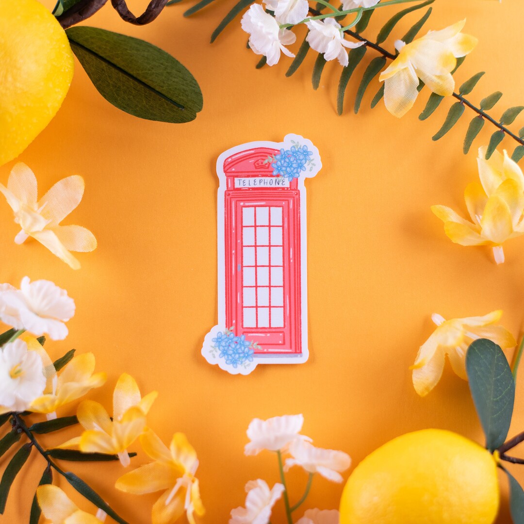 Red Phone Booth Sticker, London, England, Travel, Landmark - Etsy