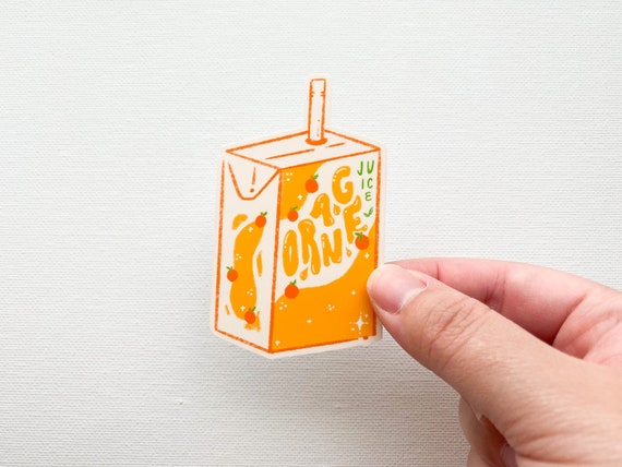 Juice Box Sticker Orange Juice Food and Drink Sticker Drink - Etsy