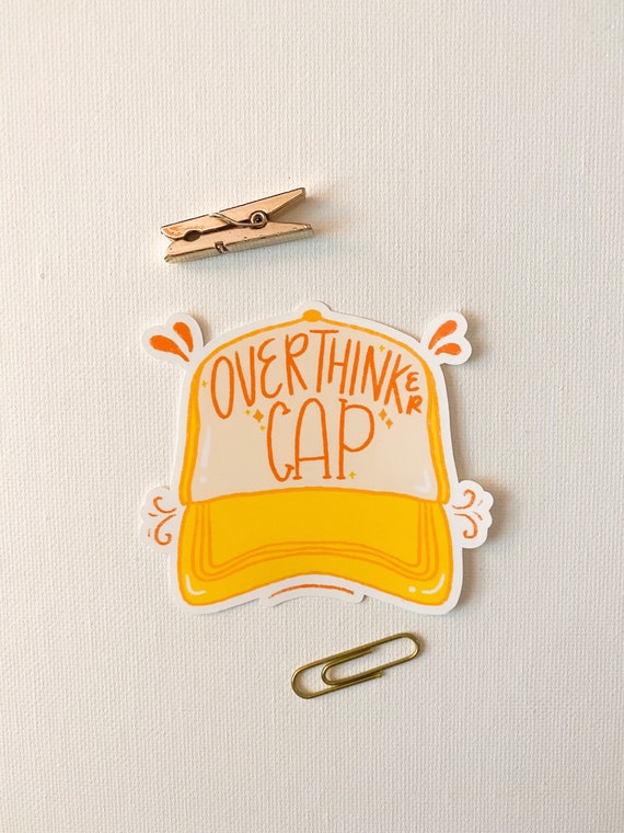 Overthinker Cap Sticker Overthinking Hat Cute Saying - Etsy