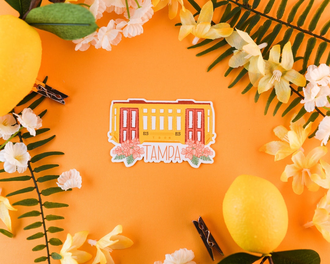 Tampa Sticker, Tampa Trolley, Ybor Sticker, Ybor, Florida Sticker ...