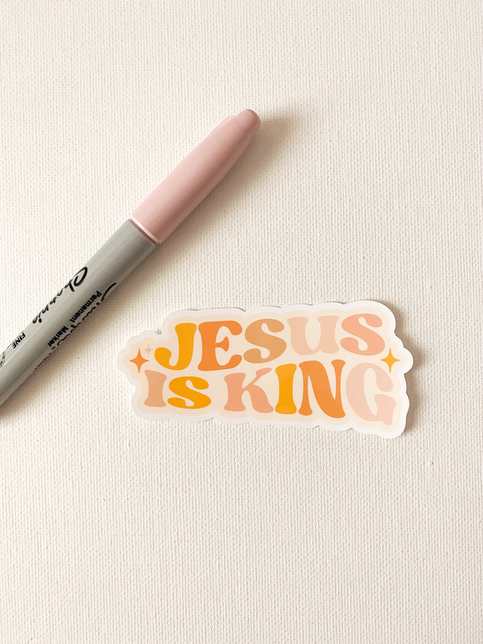 Jesus is King Sticker Faith Christian Retro - Etsy