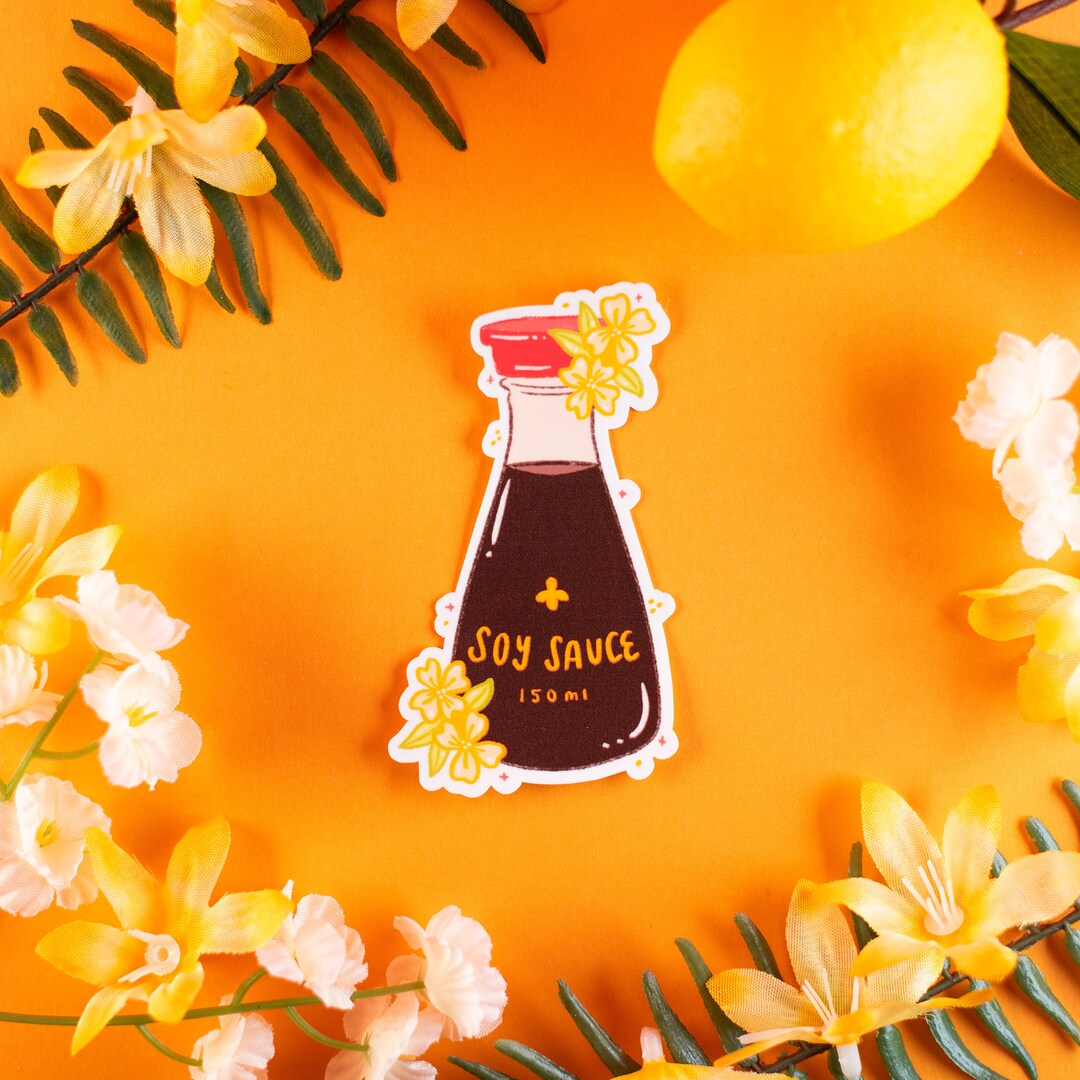 Soy Sauce Sticker, Foodie, Asian - Etsy