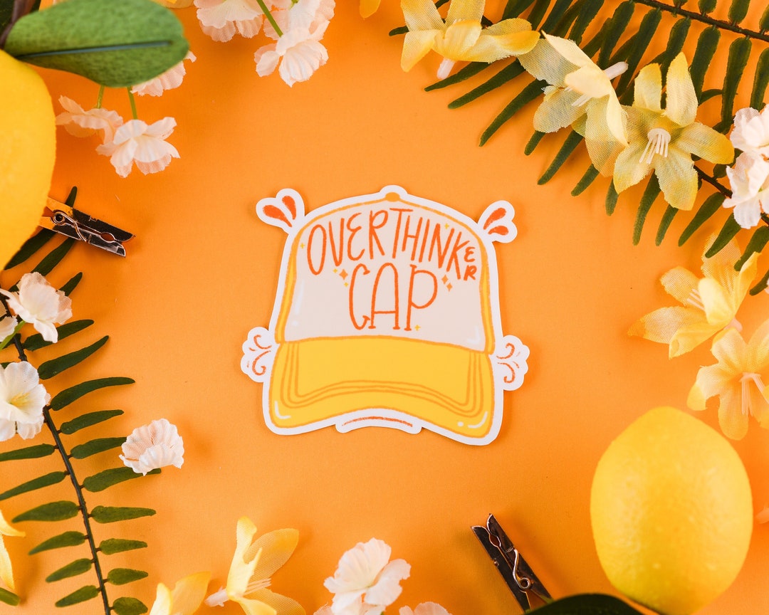 Overthinker Cap Sticker, Overthinking, Hat, Cute Saying, Trucker Hat - Etsy