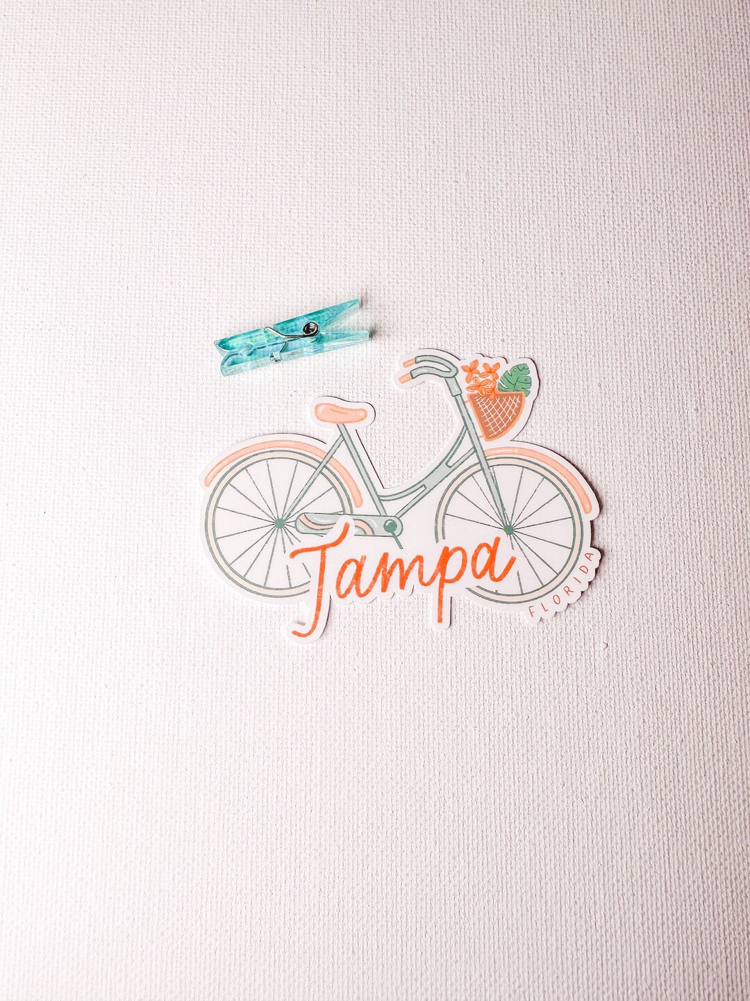 Tampa Bike Florida Sticker Bike Sticker Tampa Florida - Etsy