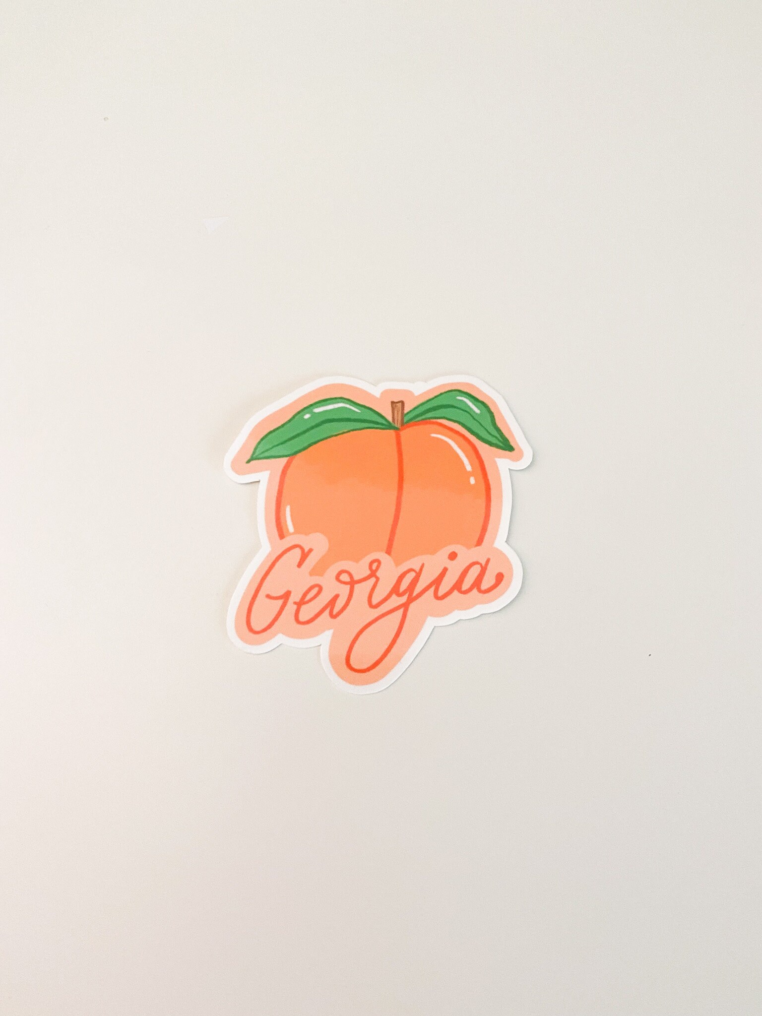 Georgia Sticker Georgia Peach Sticker Peach Sticker Fruit - Etsy
