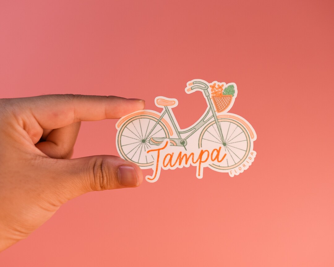 Tampa Bike, Florida Sticker, Bike Sticker, Tampa, Florida - Etsy