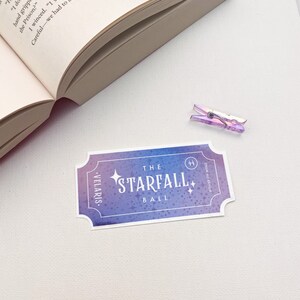 GLITTER ACOTAR Sticker, Starfall Ball Ticket, Admission Ticket Sticker ...