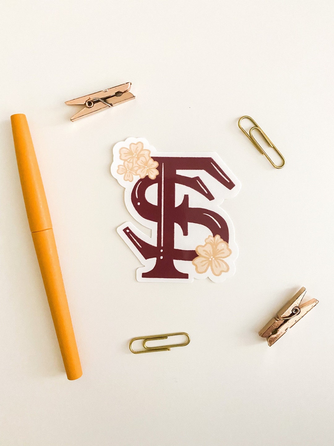 Florida State Sticker FSU Sticker FSU Logo Sticker Florida - Etsy
