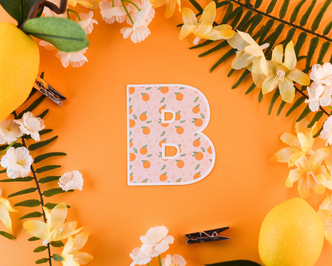 Oranges Letter Sticker, Oranges Alphabet Sticker, Letter Sticker, Fruit ...