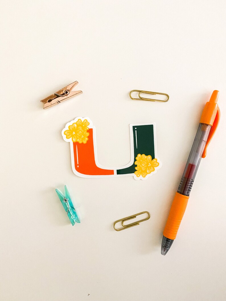 UM Sticker University of Miami Sticker UM Logo Sticker - Etsy