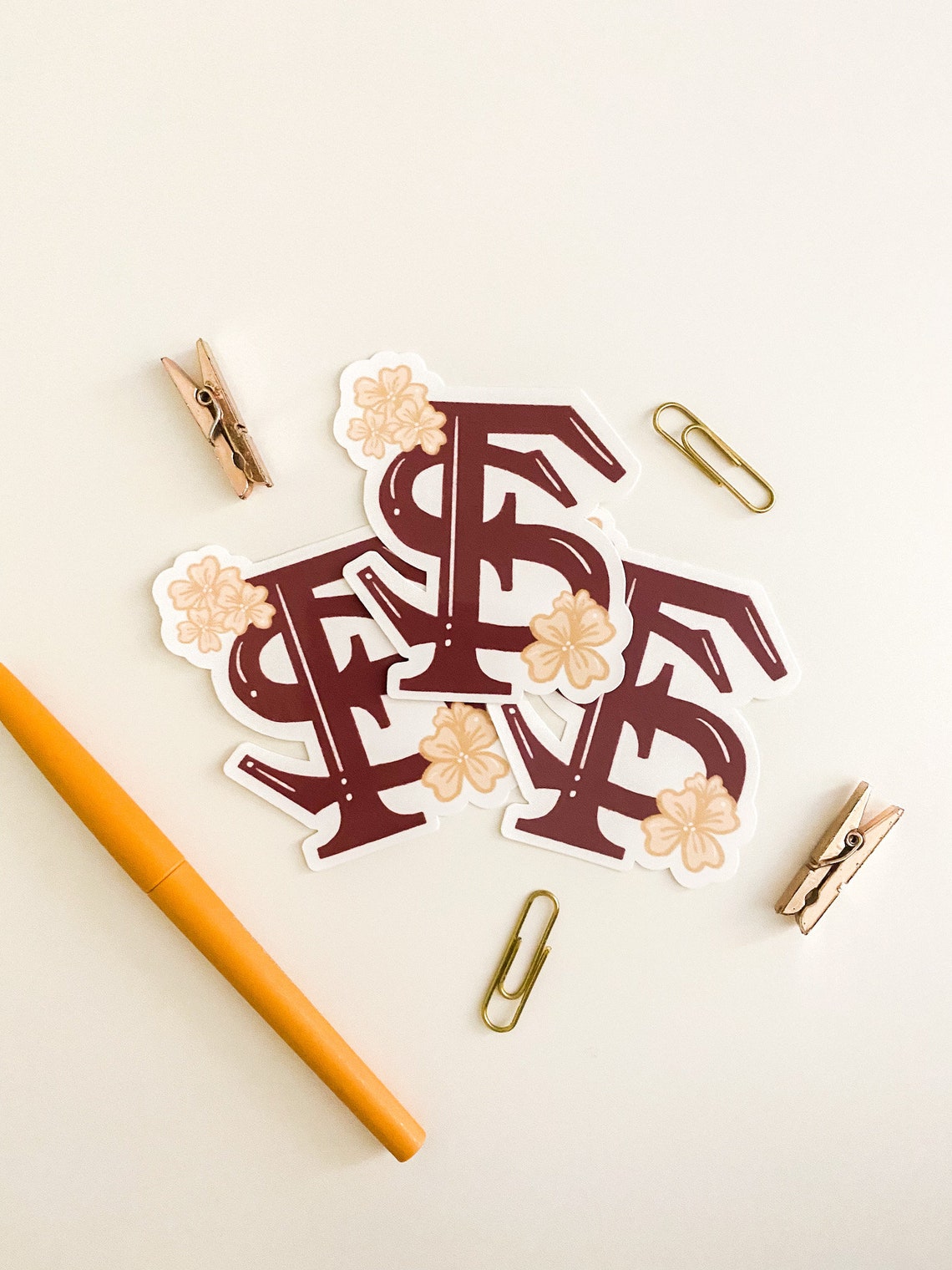 Florida State Sticker FSU Sticker FSU Logo Sticker Florida | Etsy