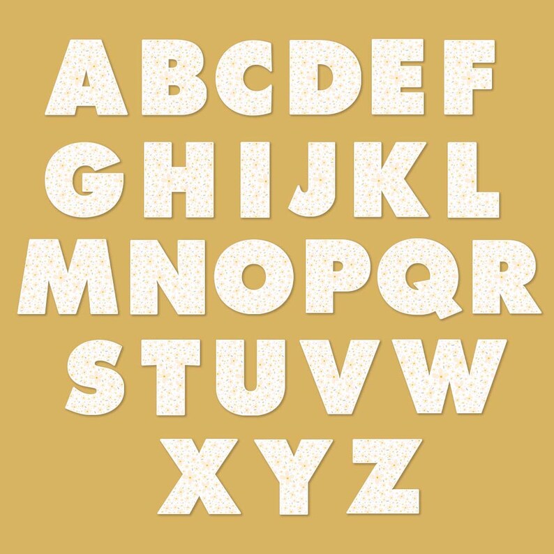 Floral Letter Sticker Floral Alphabet Sticker Letter - Etsy