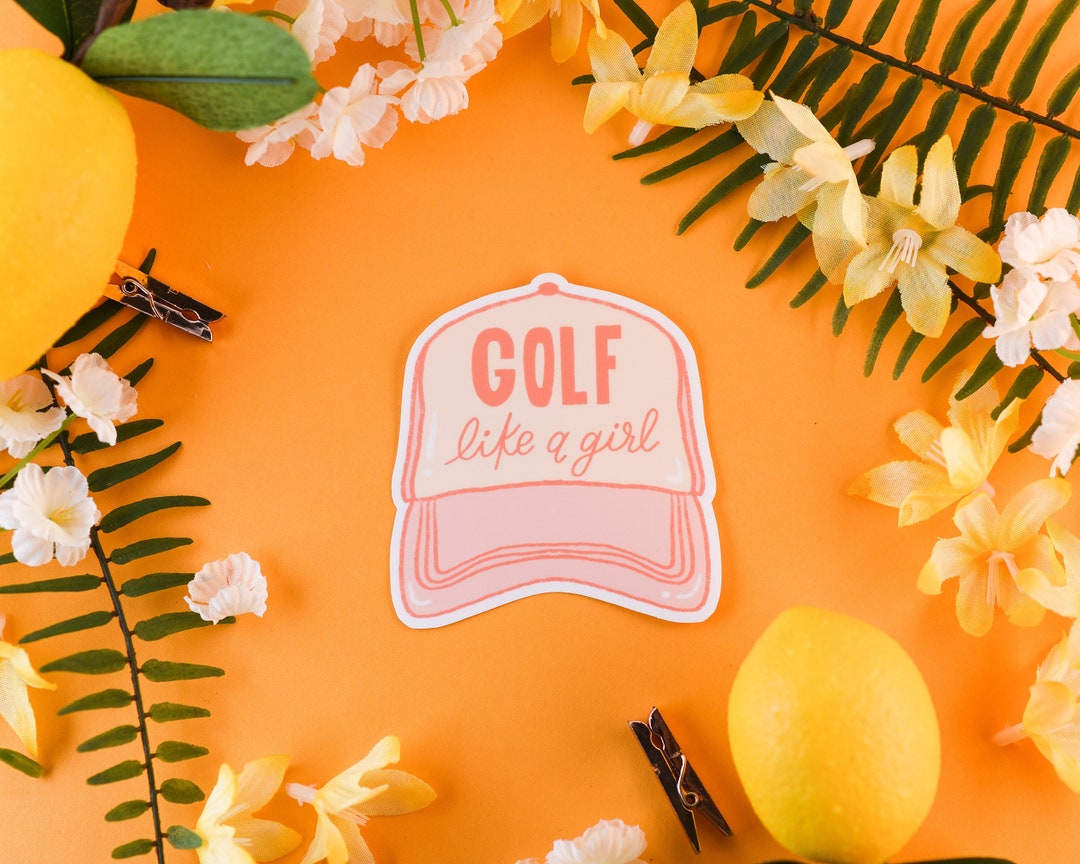 Golf Like A Girl Sticker, Hat Sticker, Cute Golf Girl Sticker - Etsy