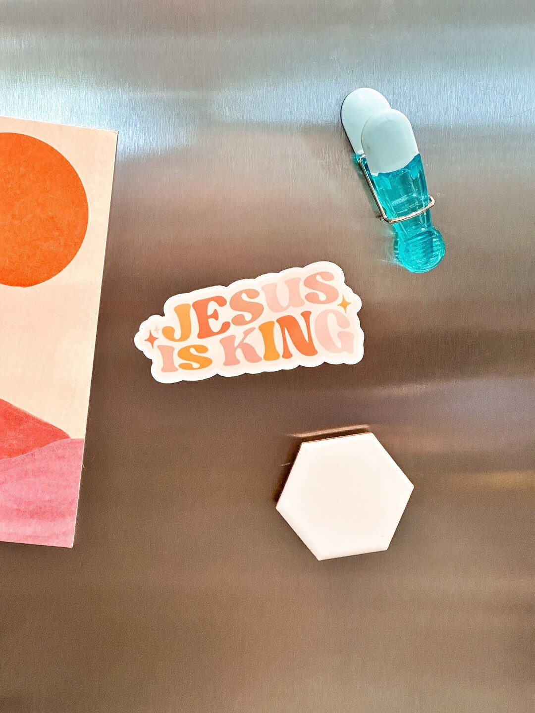 Jesus is King Cute Fridge Magnet - Etsy