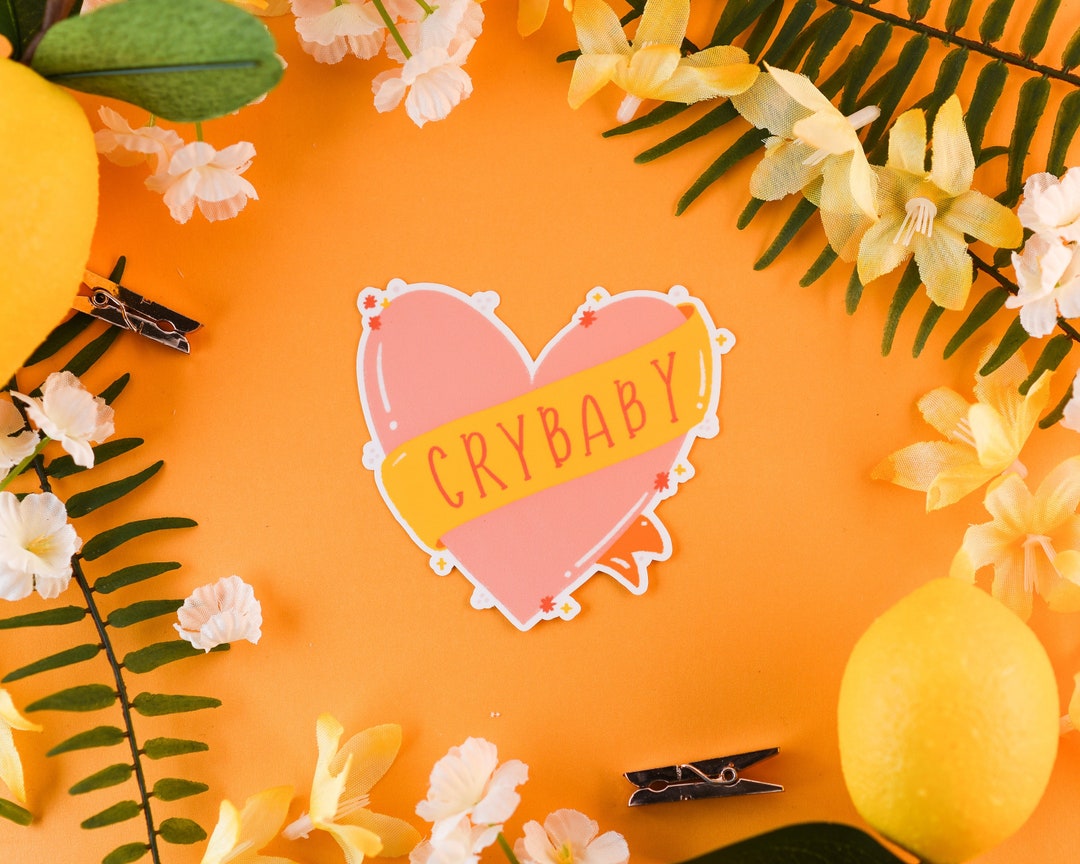 Crybaby Sticker, Cute Sticker, Heart Sticker - Etsy