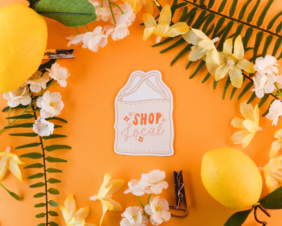 Shop Local Tote Sticker, Tote Bag, Small Business, Shopping - Etsy