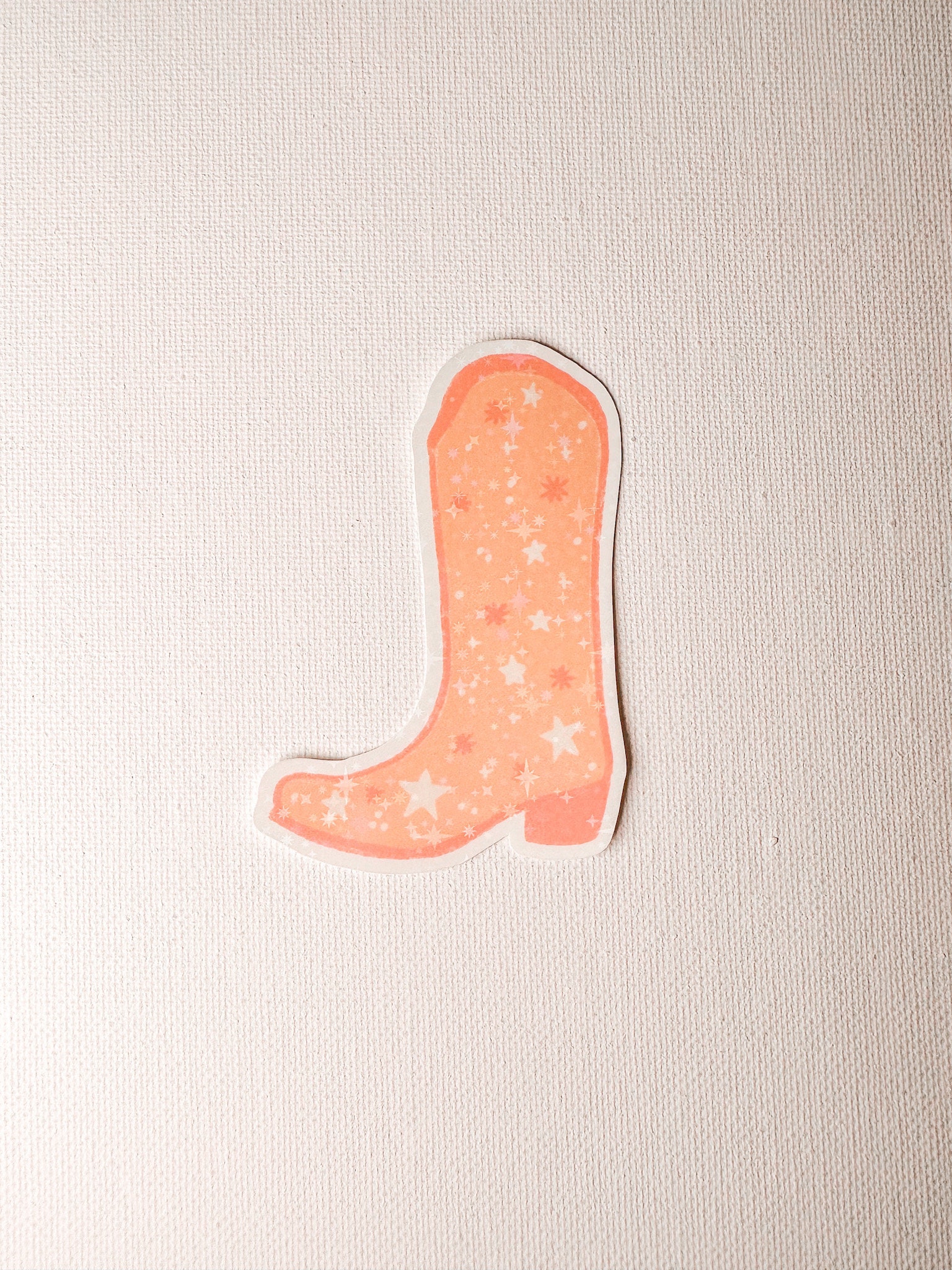 Holographic Cowboy Boot Sticker Pink Shoes Cowgirl - Etsy