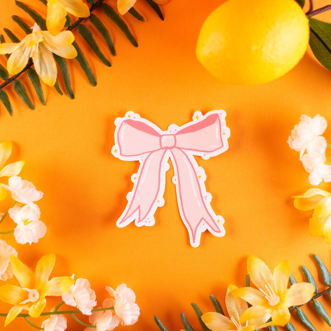 Pink Hairbow Sticker, Girly Sticker - Etsy