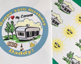 Caravan Cake Topper - Etsy UK