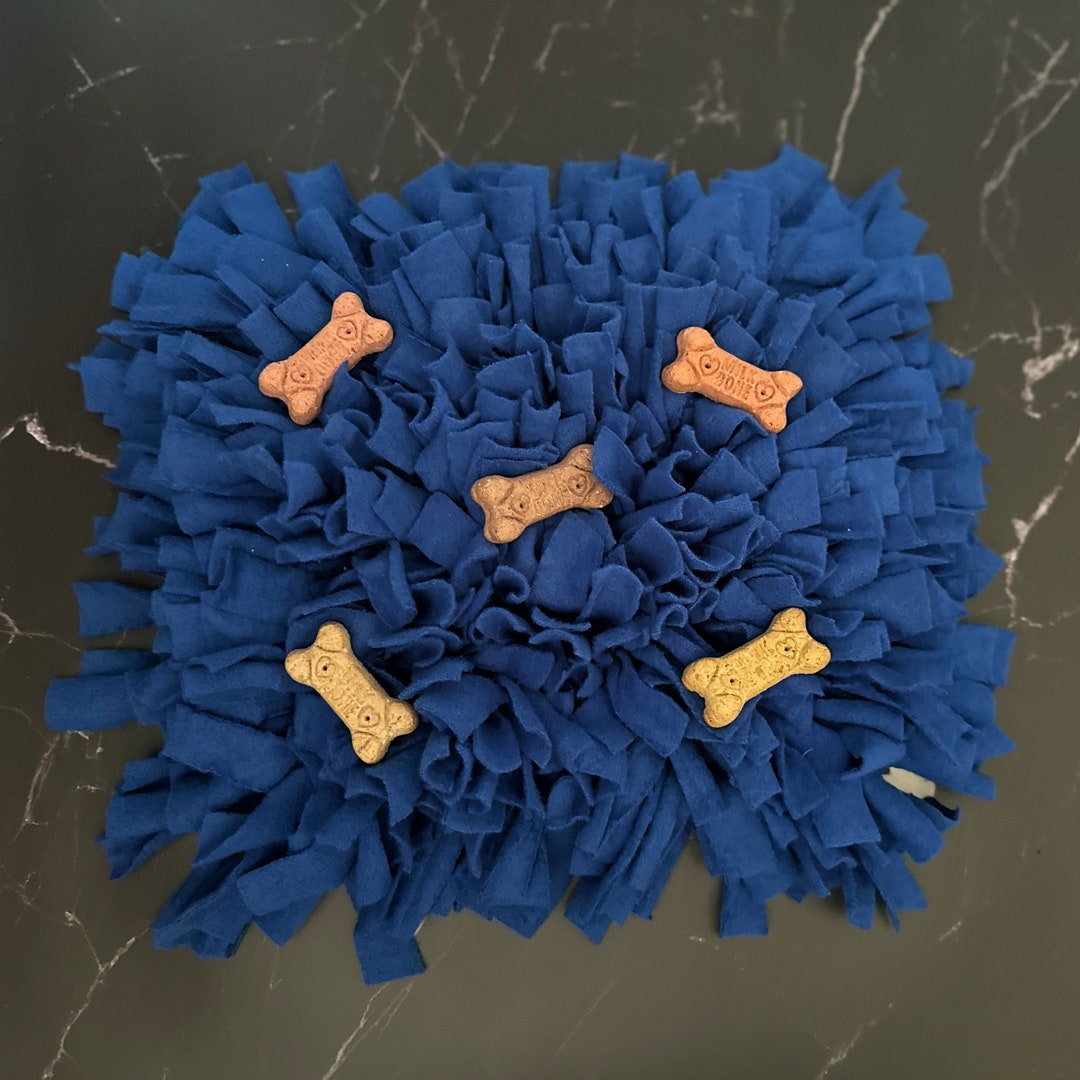 Snuffle Mat, Blue Fleece Snuffle Mat for Dogs, Rabbits and Other Small ...