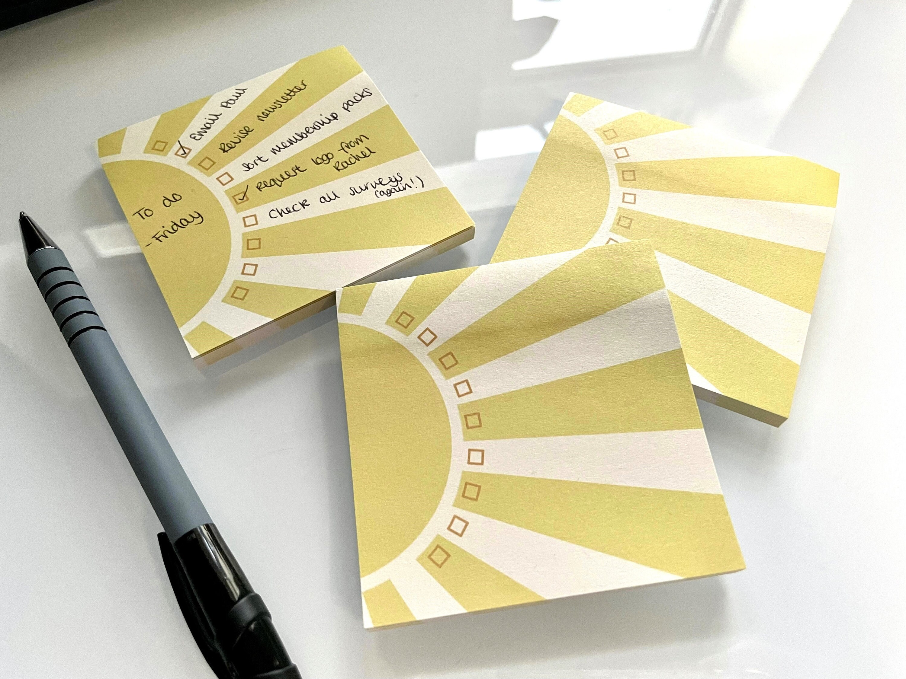 Sunshine to Do List Sticky Notes Cheerful Daily Checklist or - Etsy UK