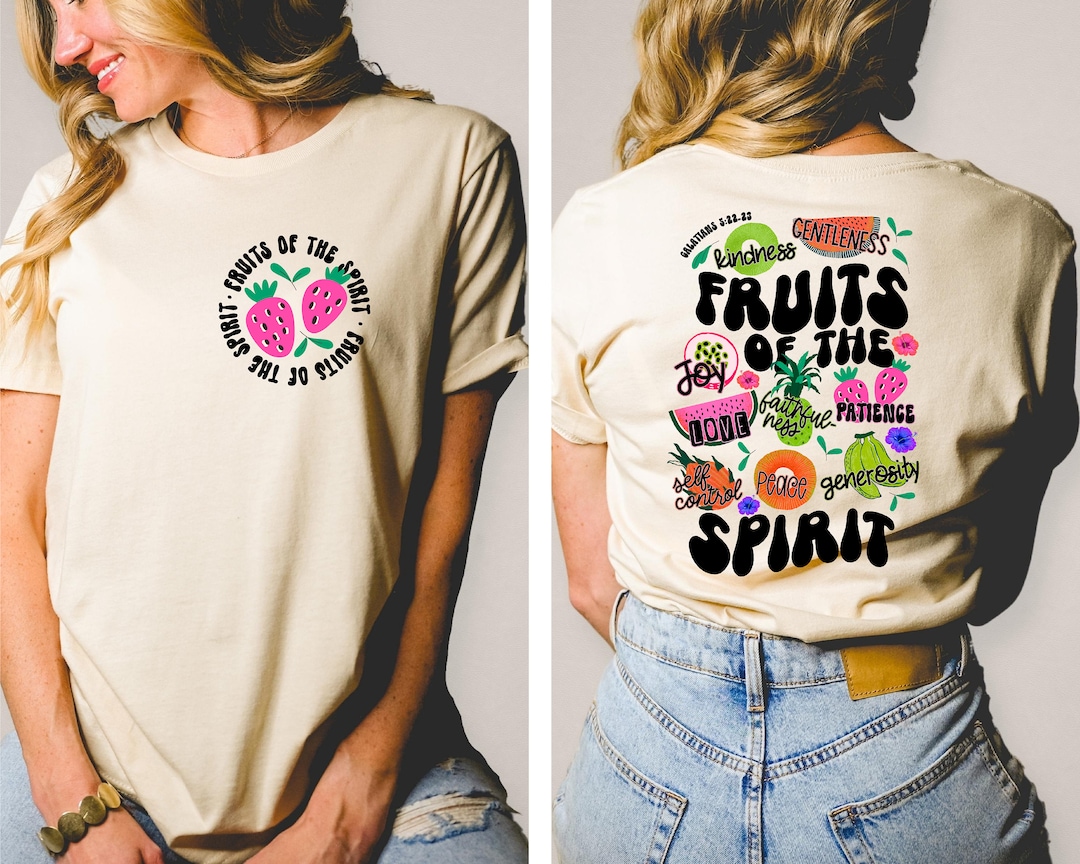 Fruit of the Spirit Shirt Trendy Front and Back Spiritual - Etsy
