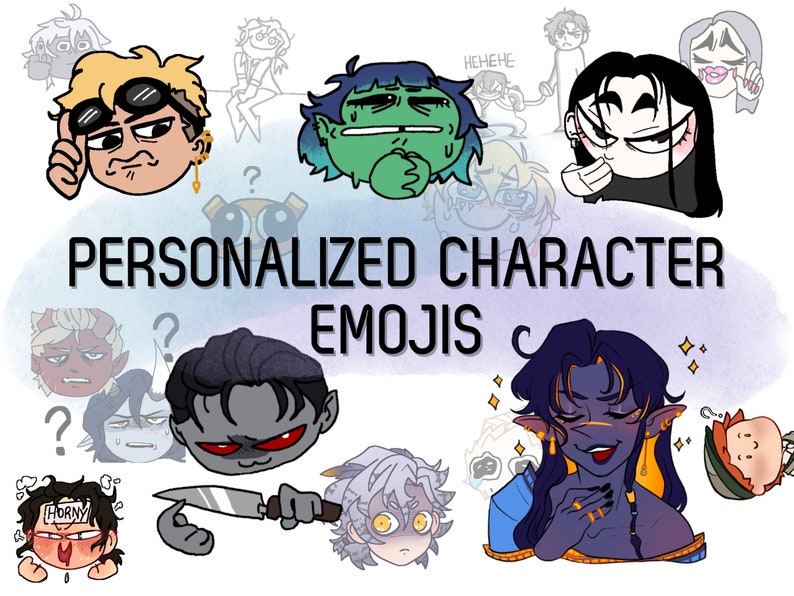 Personalized Character Emojis Custom Emotes Bundle for - Etsy