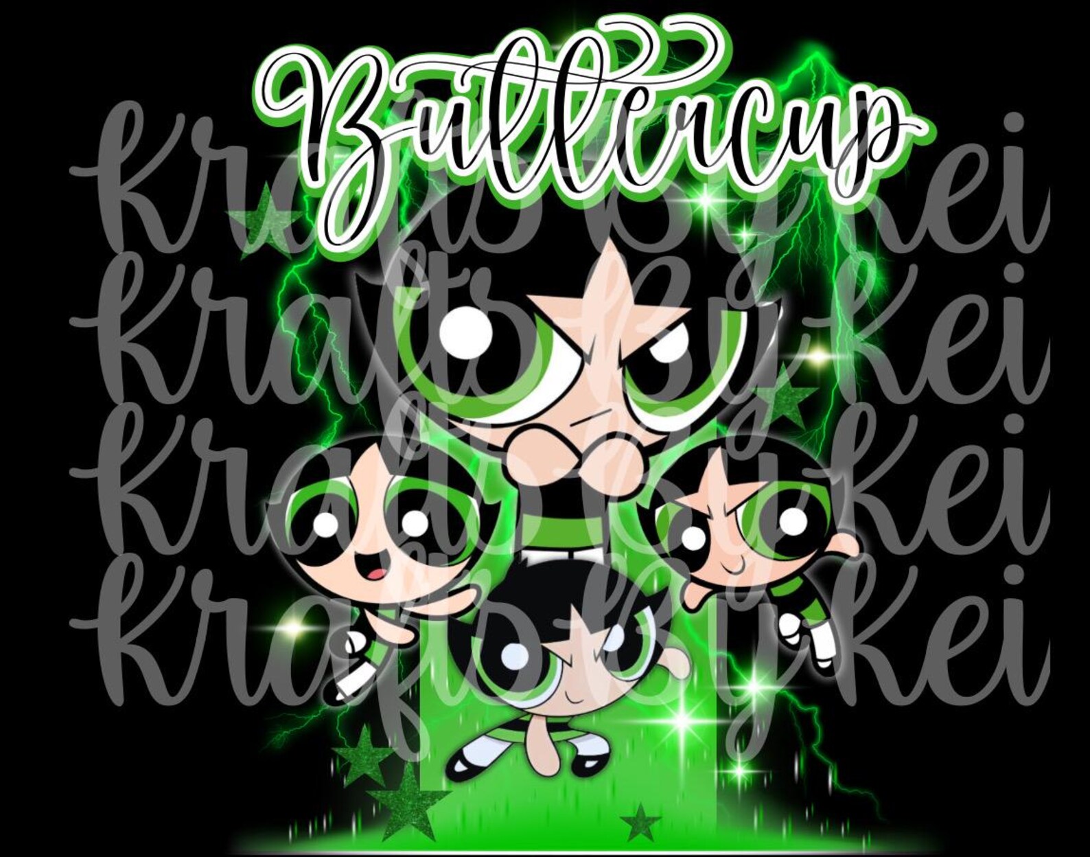 Buttercup Powerpuff Girls Cartoon PNG, Bootleg T-shirt - Etsy