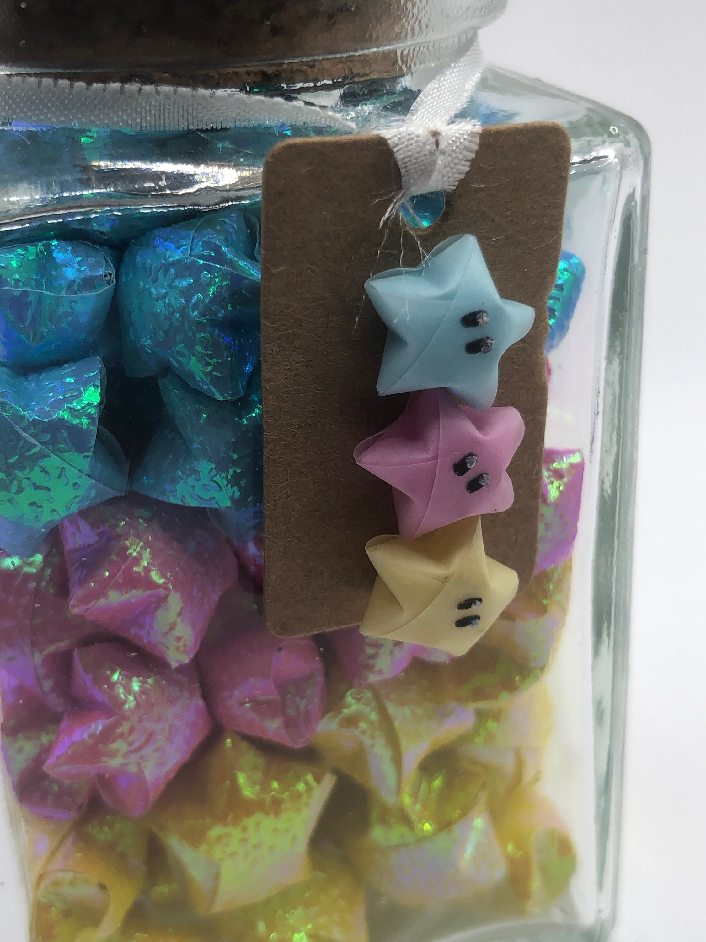 Shiny Lucky Stars | Iridescent | Lucky Stars | Jar | Represents a ...