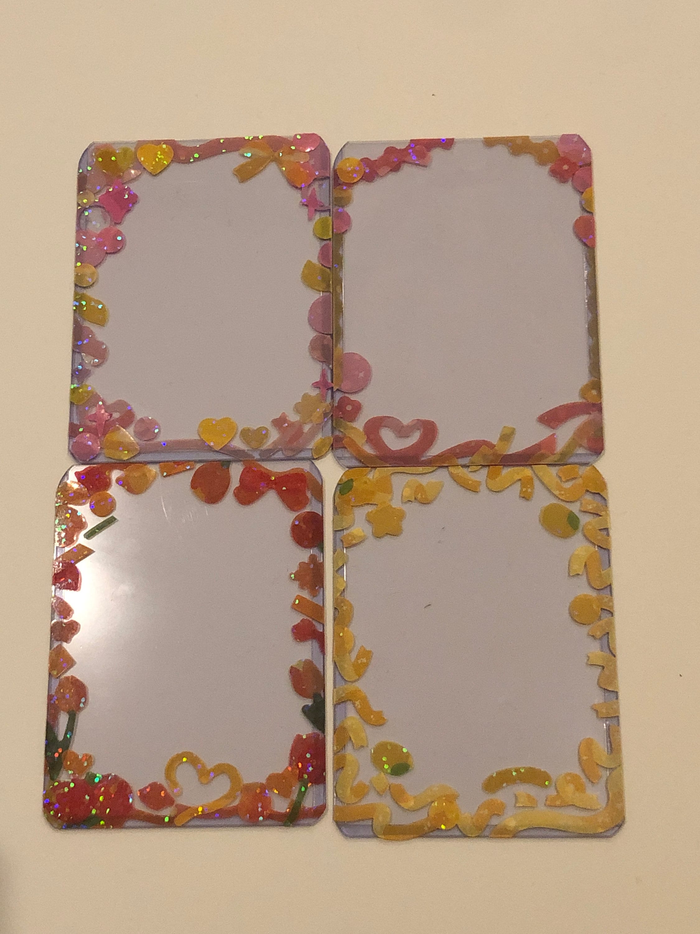 Decorated Toploader 4 Set | Toploader | Kpop Photocard | PC | Polco ...