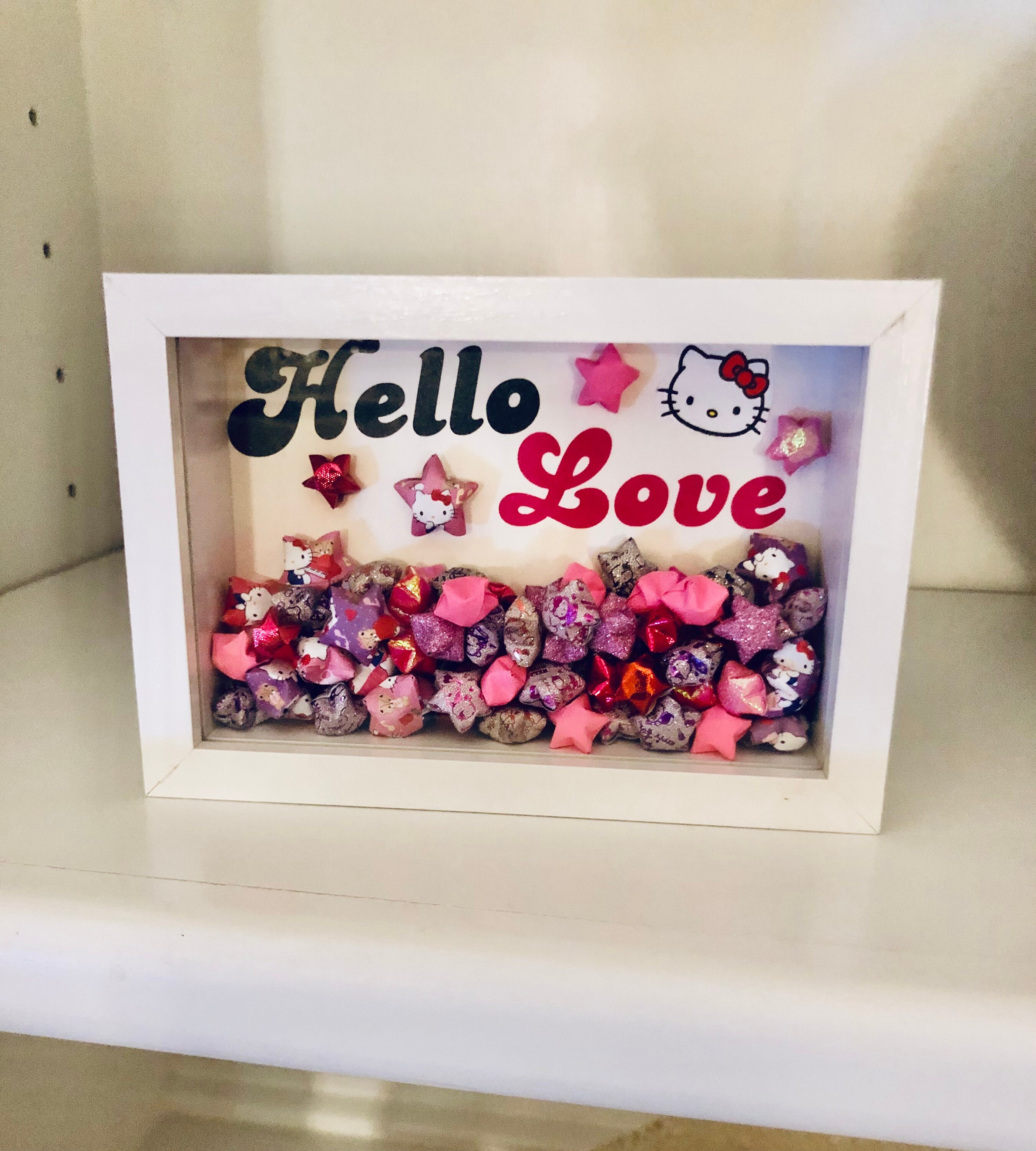 Valentines Inspired Hello Kitty Lucky Star Shadowbox Brings Love and Good Fortune Supercute Gift ...