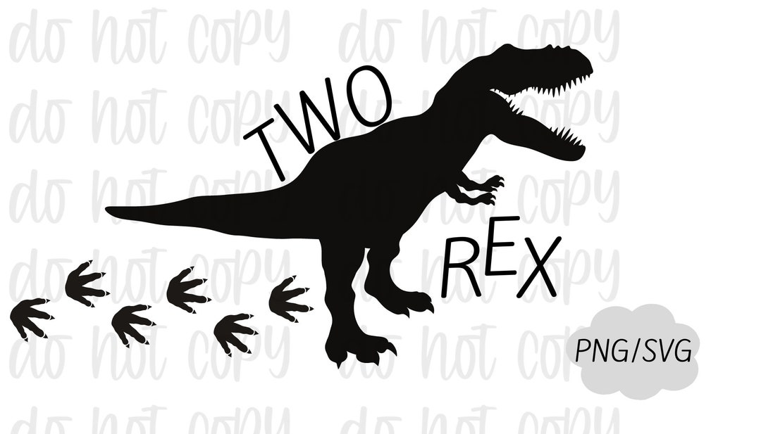 Two Rex Birthday PNG SVG- Instant Download - Etsy