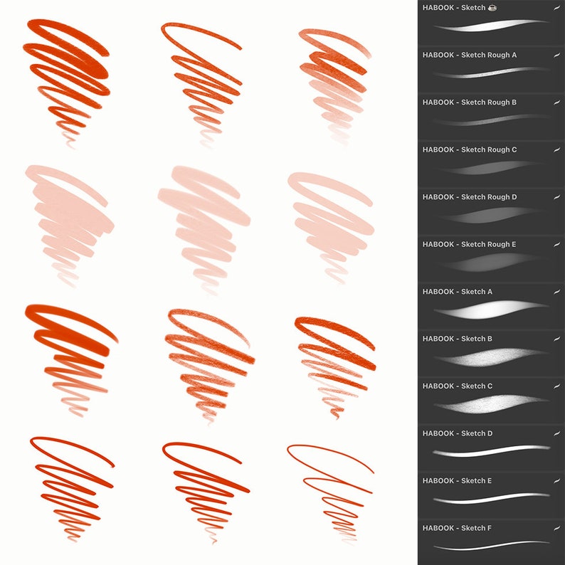 HABOOK Sketching Brushes for Procreate - Etsy