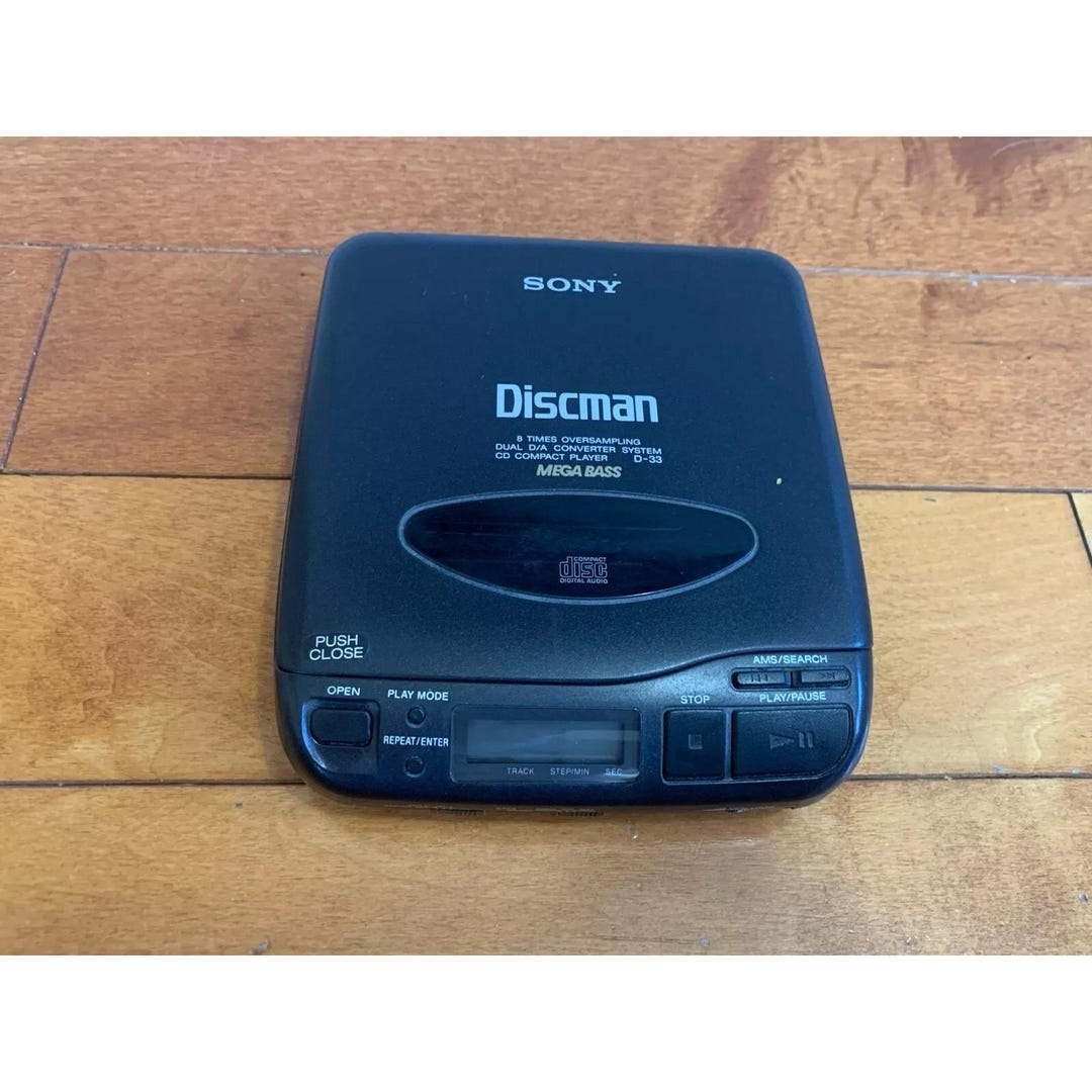 Sony Discman D-33 Compact Disc CD Player Black Mega Bass Tested - Etsy