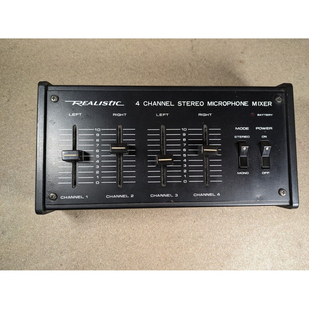 Realistic 4 Channel Stereo Microphone Mixer 32-1105 NO Remote - Etsy