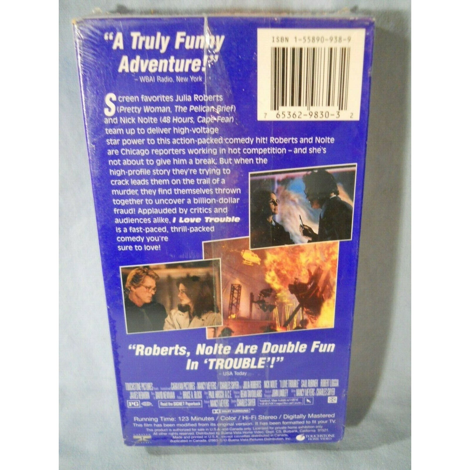I Love Trouble VHS Tape Factory Sealed Touchstone Home Videos Julia ...